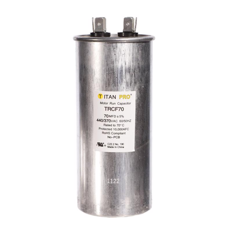 Titan Pro 70 MFD 440 V Round Run Capacitor – Factory Hardware Store
