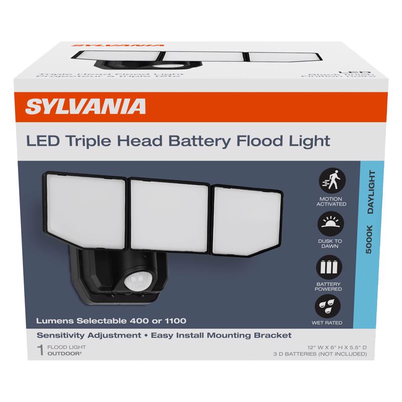 Sylvania Motion-Sensing Battery Powered LED Black Security Light ...