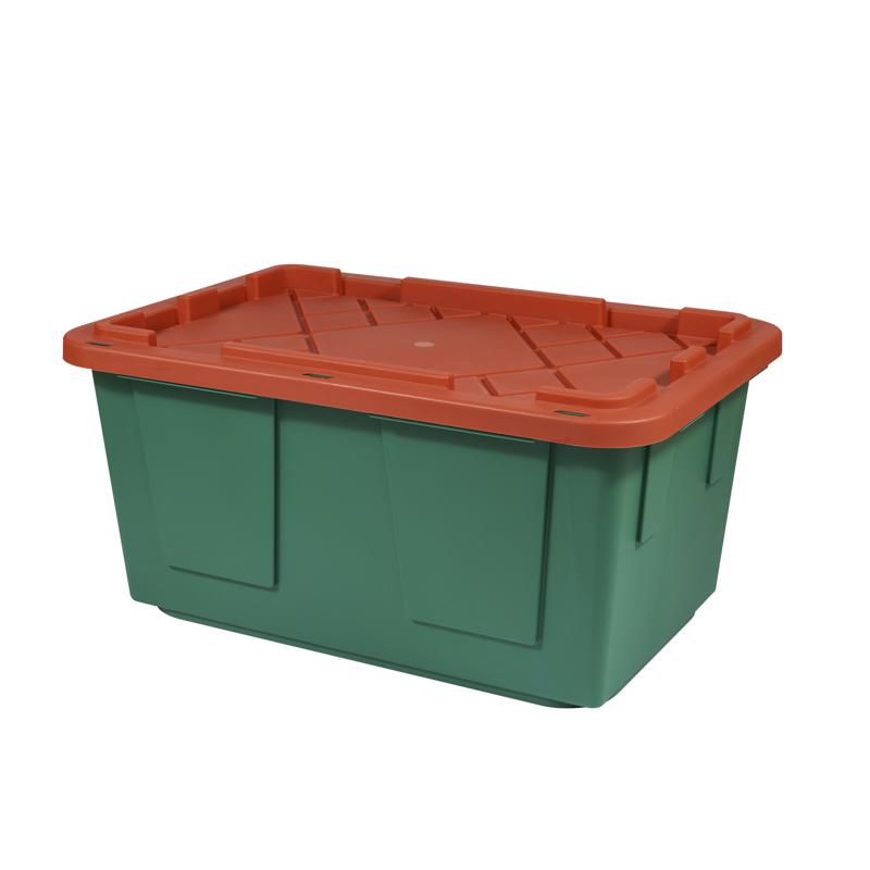 Greenmade Pro. Grade 27 gal Green/Red Storage Bin 14.7 in. H X 20.4