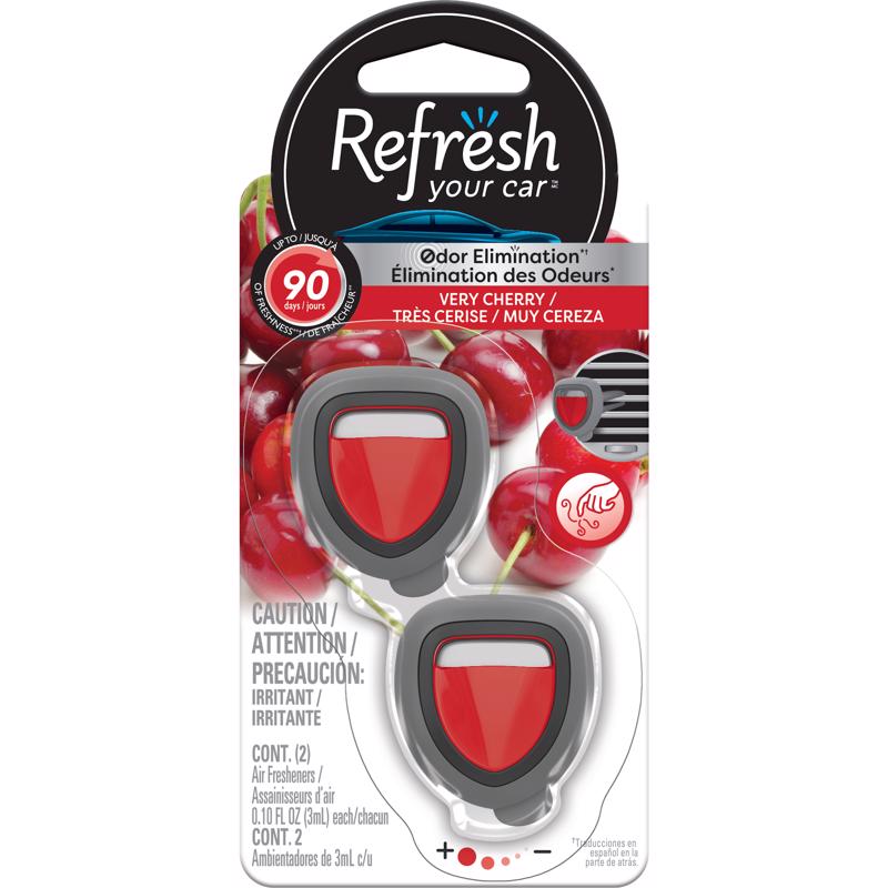 Refresh Your Car! Very Cherry Scent Car Vent Clip 0.7 oz Liquid ...