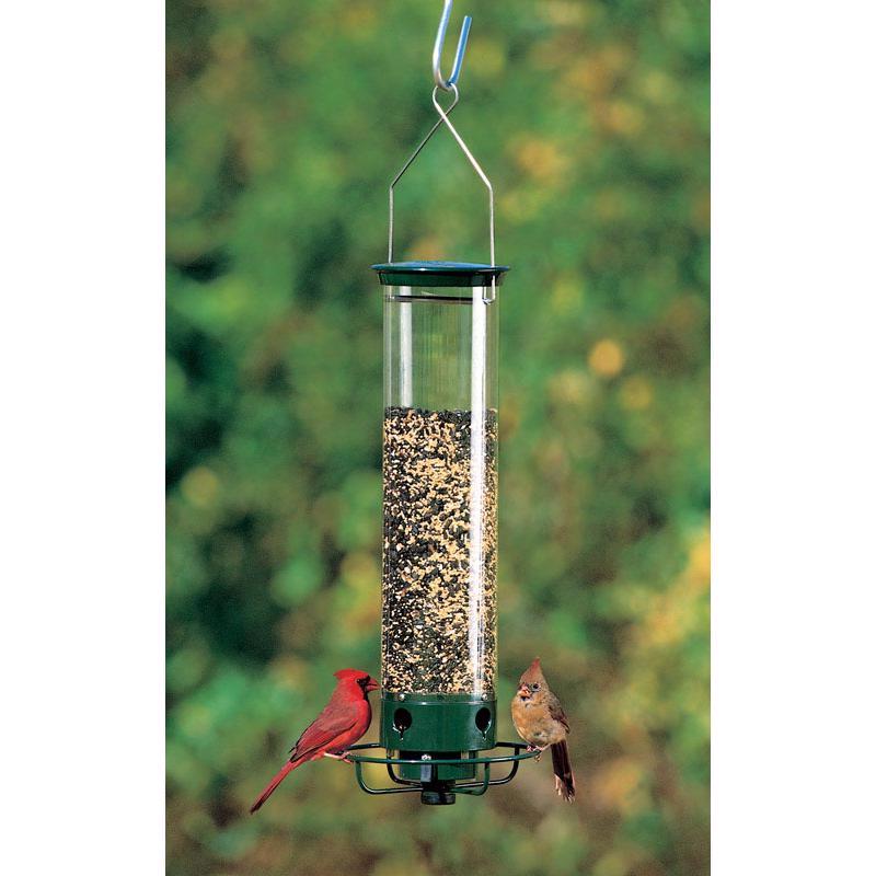 Droll Yankees Flipper Wild Bird 5 lb Plastic Tube Bird Feeder 4 ports ...