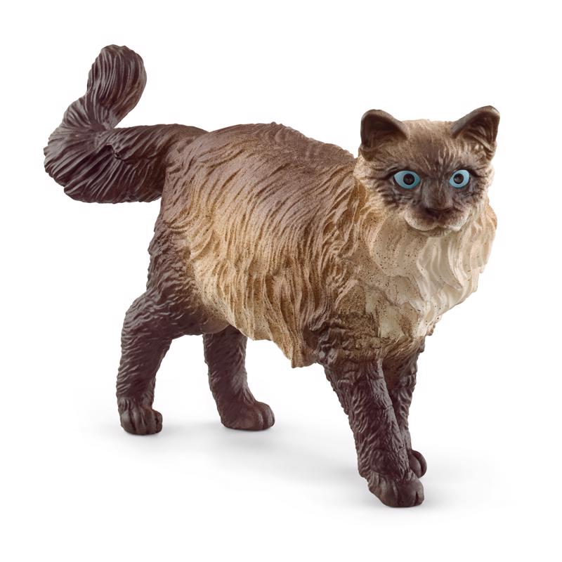 Schleich Ragdoll Cat Figurine Plastic Brown 1 pc