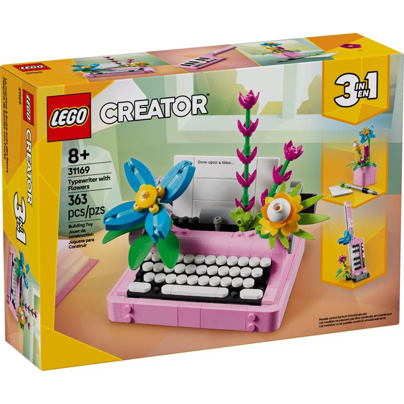 LEGO Creator Typewriter with Flowers Building Toy Multi 363 pc ...